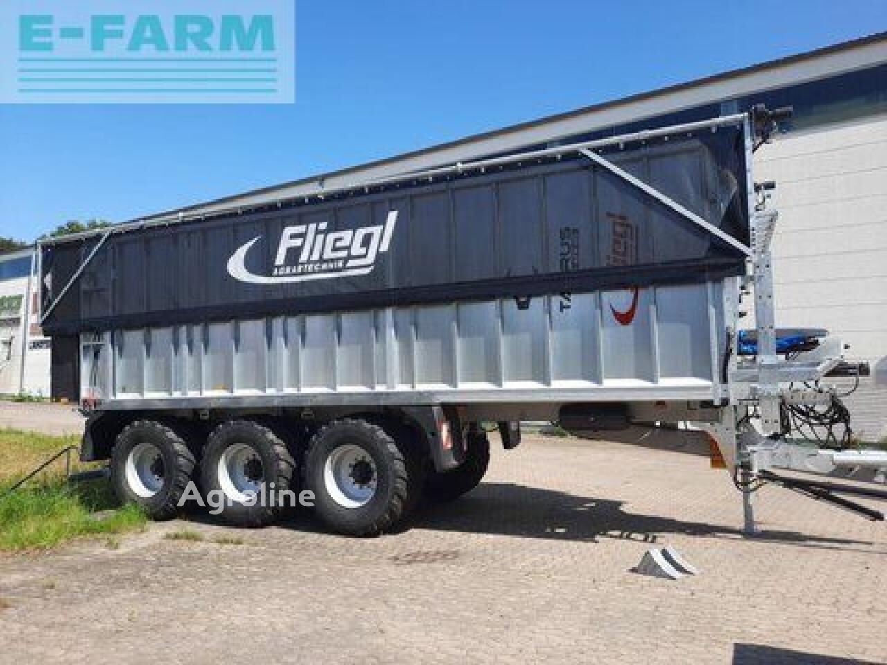 Fliegl asw 391 taurus fox 50m³ zwl + top lift light samoutovarna prikolica