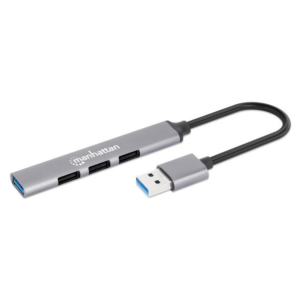 USB HUB 4port Manhattan 168427 3.0/3xUSB 2.0 480Mbps/1xUSB 3.0 5Gbps/sivi