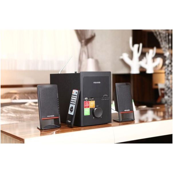 MICROLAB M700BT Aktivni drven zvucnici 2.1 46W RMS(18W,2x14W) SD, USB, FM, Bluetooth, daljinski, 3.5