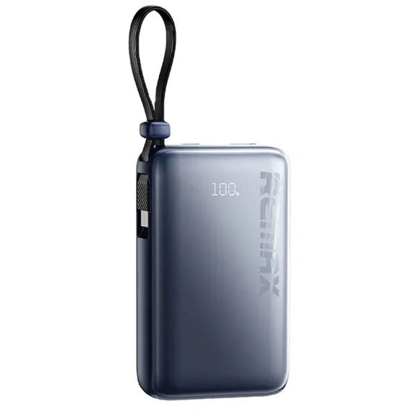 REMAX Power bank 10000mAh, RPP-19, 20W+22.5W TYPE-C Fast Charging, sa kablom, plava