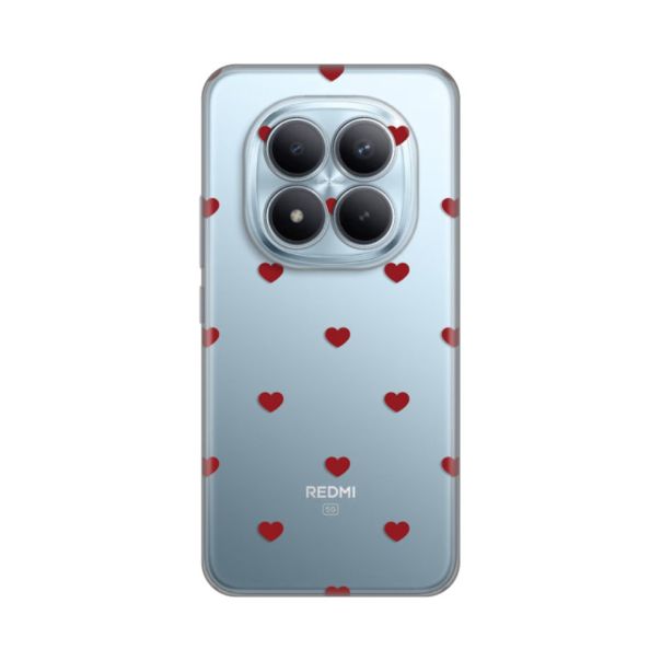 Maska za Xiaomi Redmi Note 15 Pro Plus 5G Red Hearts Silikonska Print