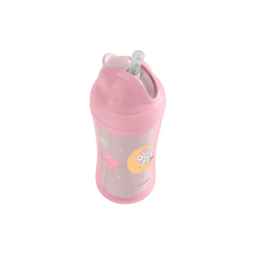 Šolja sa slamkom Moony Me 220ml Pink KKB31079