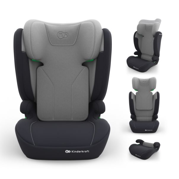 KINDERKRAFT autosediste i-spark 2 plus i size grey