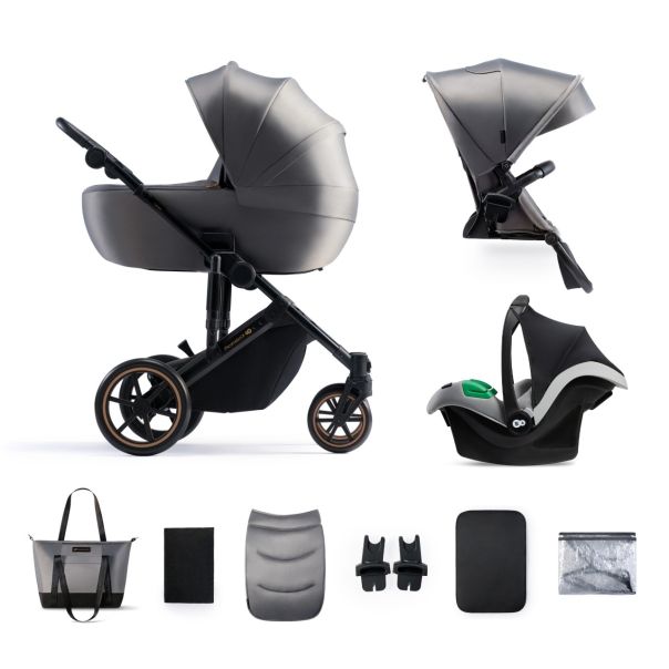 KINDERKRAFT kolica prime 2 3u1 mink pro shadow grey