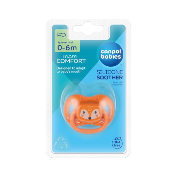CANPOL BABIES SILIKONSKA VARALICA 0-6M CUTE ANIMALS ORANGE 34/924_ORA