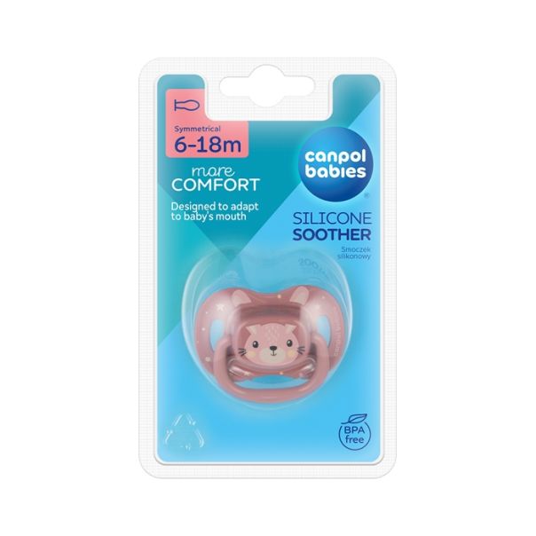 CANPOL BABIES SILIKONSKA VARALICA 6-18M CUTE ANIMALS PINK 34/925_PIN