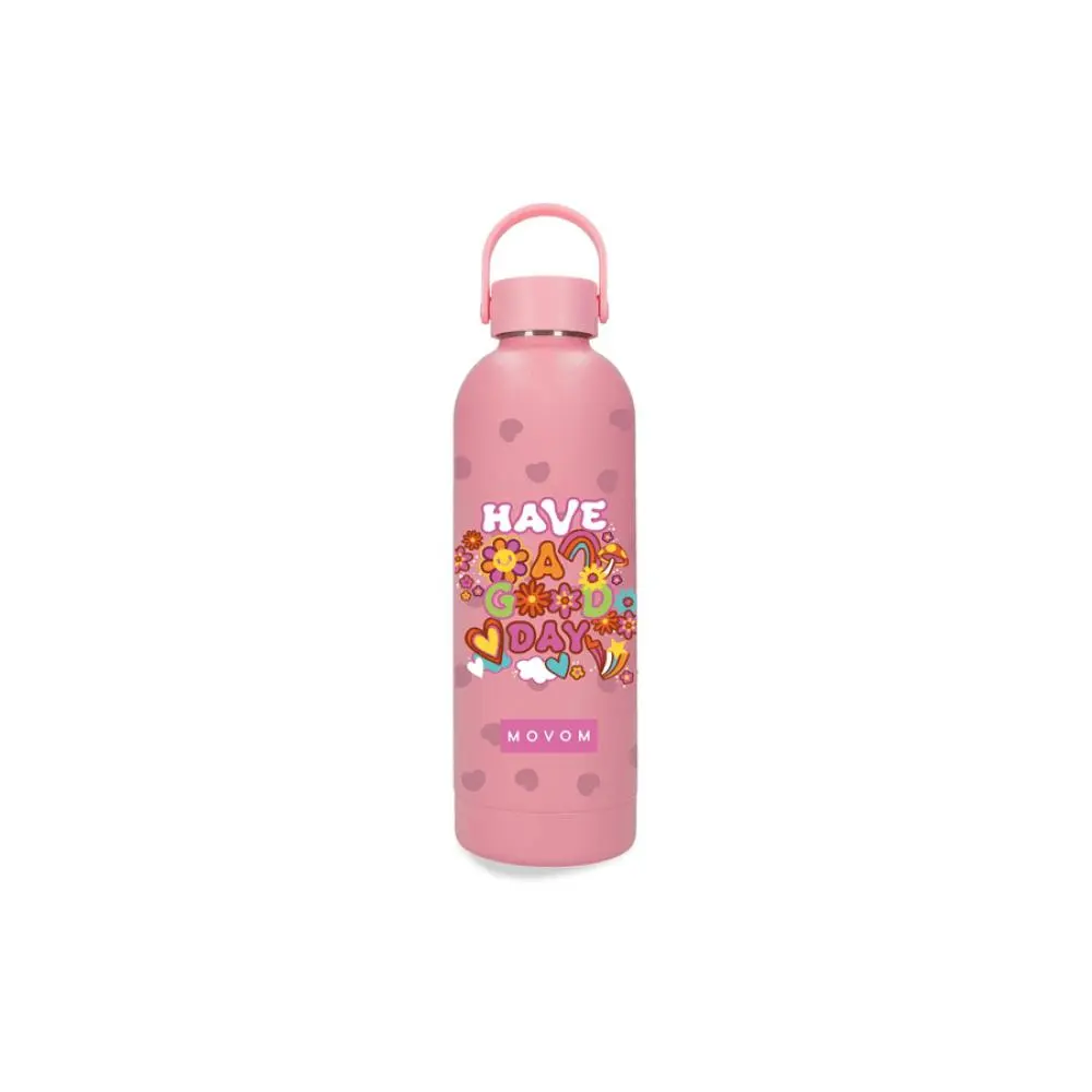 Termos 500ml 12-24h održavanje temperature Movom Have A Good Day coral 32433