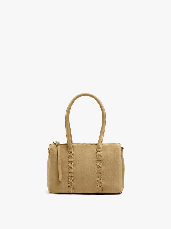 HANDBAG WITH BRAIDED DETAIL AND CROSSBODY BAG