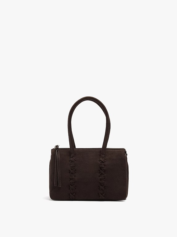 HANDBAG WITH BRAIDED DETAIL AND CROSSBODY BAG
