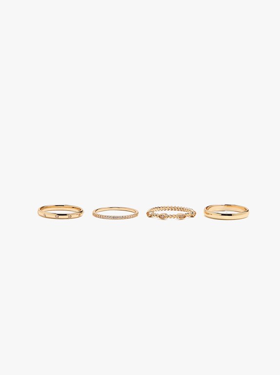 SET OF RINGS WITH ZIRCONIA
