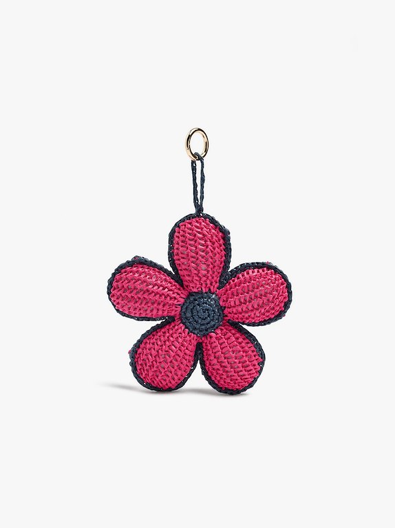 KEYCHAIN CHARM WITH BRAIDED FLOWER
