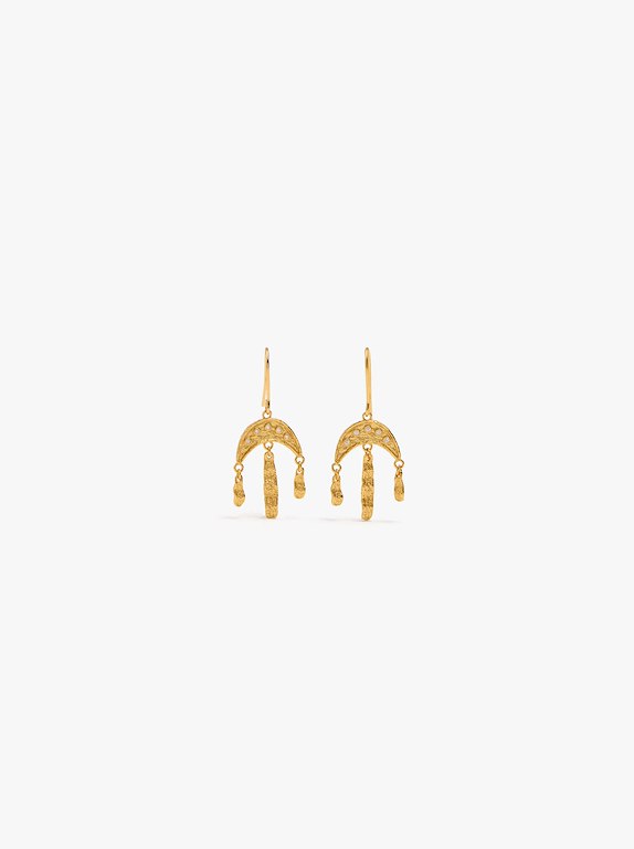 EARRINGS WITH 18K GOLD PLATED AND 925 STERLING SILVER