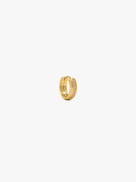 INDIVIDUAL HOOP ENGRAVED WITH GOLD PLATED 18K