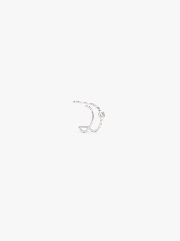 INDIVIDUAL HOOP WITH ZIRCONIA SILVER SWIM