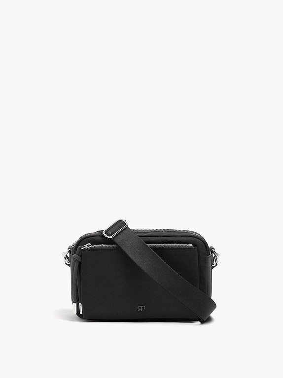 NYLON CROSSBODY BAG WITH EXTERIOR POCKETS