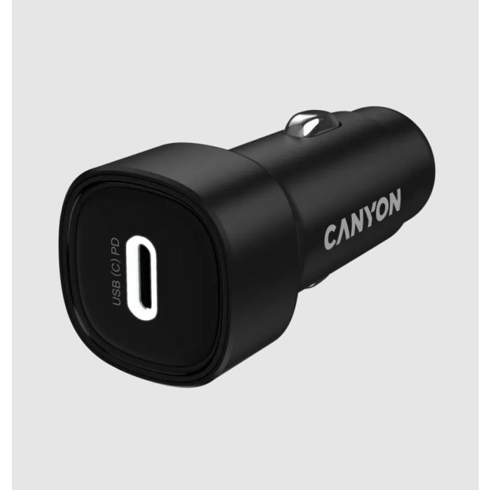 CANYON punjač za auto OnDrive 30 PD, USB-C, 30W, Crni