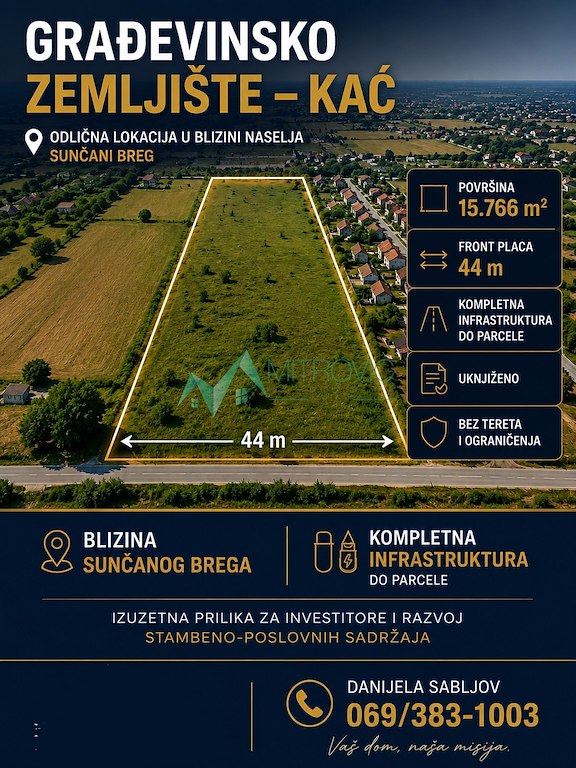 Plac na prodaju, Kać, Novi Sad, 15766m², 811.950 €