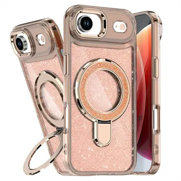 IPHONE AIR GLITTER HYBRID CASE WITH KICKSTAND - MAGSAFE COMPATIBLE - DESERT GOLD