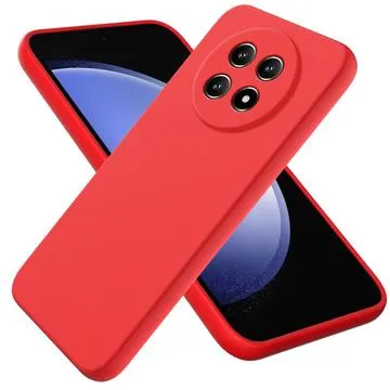 HUAWEI NOVA 15 MAX LIQUID SILICONE CASE WITH HAND STRAP - RED