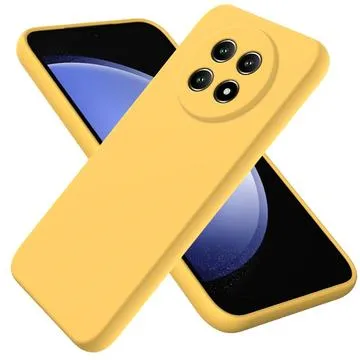 HUAWEI NOVA 15 MAX LIQUID SILICONE CASE WITH HAND STRAP - YELLOW