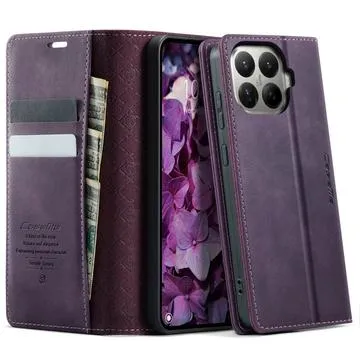 XIAOMI 17T CASEME 033 CALF TEXTURE WALLET CASE WITH RFID BLOCKING - PURPLE