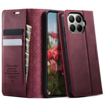 XIAOMI 17T CASEME 033 CALF TEXTURE WALLET CASE WITH RFID BLOCKING - RED