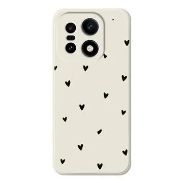 ONEPLUS 15 HEART PATTERN SLIM TPU CASE - WHITE / BLACK
