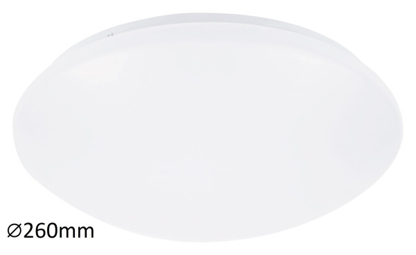 Lucas plafonjera LED 12W, 4000K, 26 cm bela IP20 (3434)