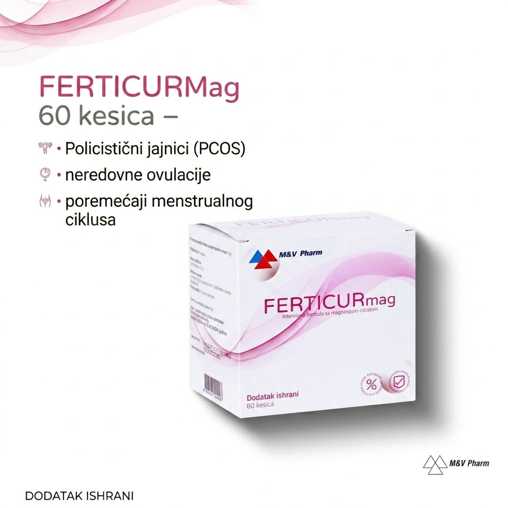 FERTICURMag 60 kesica – Policistični jajnici (PCOS), neredovne ovulacije, poremećaji menstrualnog ciklusa