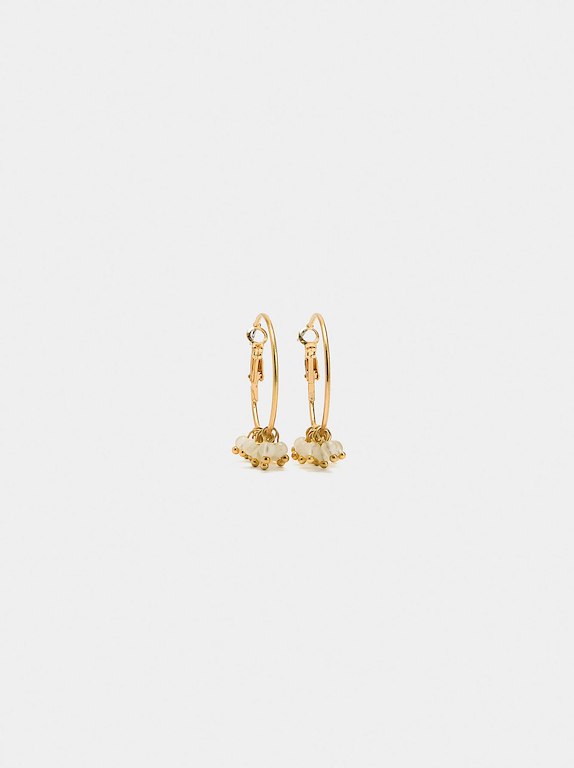 HOOP EARRINGS WITH BEADS