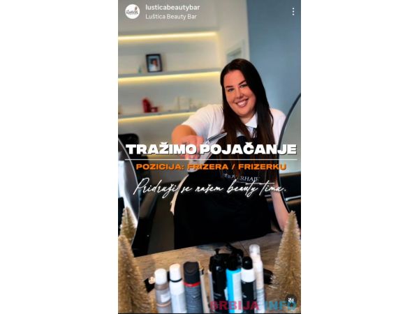 Tražimo pojačanje na poziciji frizera, lokacija Luštica Bay