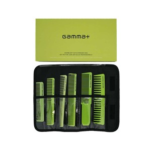 GAMMA PIU Set berberskih češljeva za kosu 5 kom - Zeleni