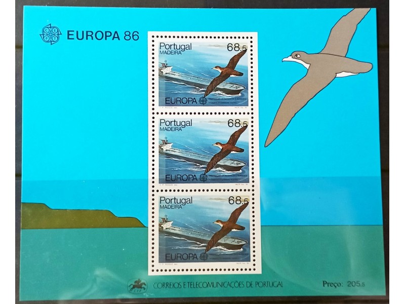 PORTUGAL MADEIRA CIST BLOK IZ 1986**-CEPT