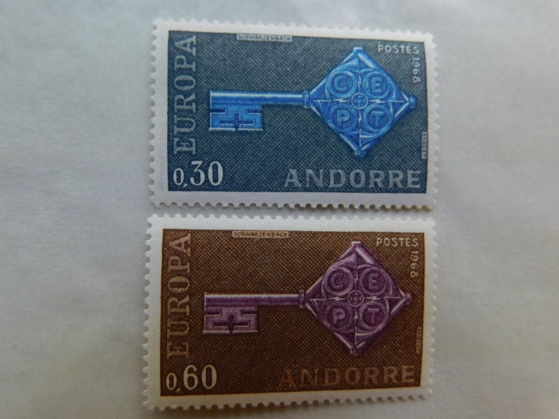 ANDORA EUROPA 1968 KOMPLET ČISTA SERIJA