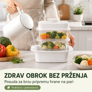 Spratna posuda za kuvanje na pari Favorina – zdrav obrok bez šporeta