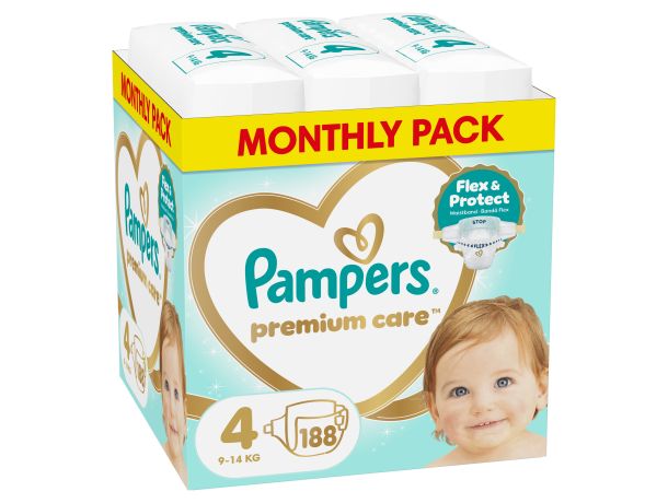 PAMPERS PELENE PREMIUM MSB 4 188 kom-NOVO
