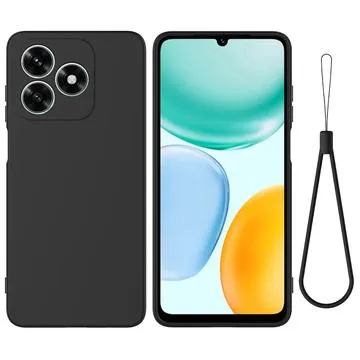 HONOR X5D/X5D PLUS LIQUID SILICONE CASE WITH HAND STRAP