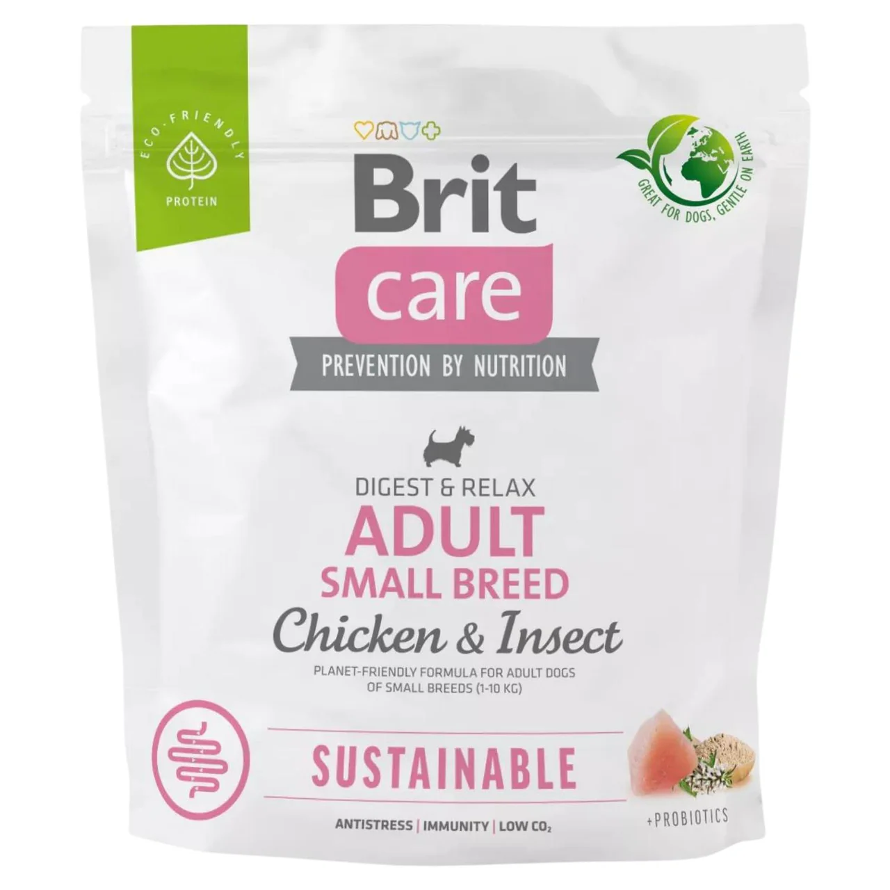 BRIT CARE Sustainable, Adult Small Breed, s piletinom i insektima