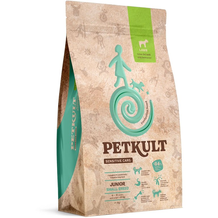 PETKULT Sensitive, jagnjetina s pirinčem, JUNIOR Small