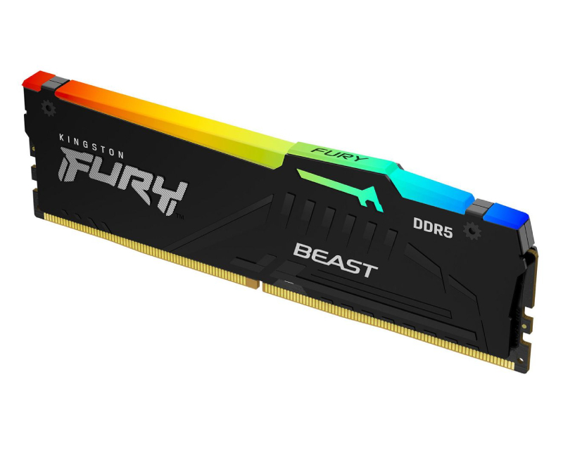 KINGSTON DIMM DDR5 32GB 5600MTs KF556C40BB2A-32 FURY Beast RGB Black