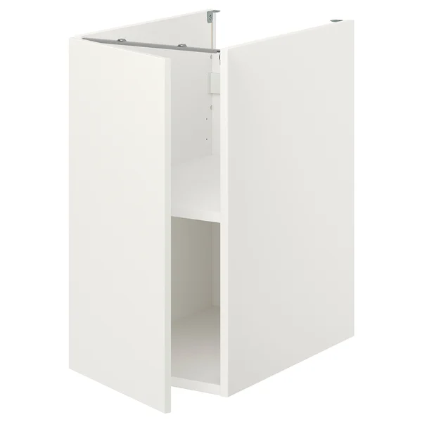 Podni element s policom/vratima, bela, 40x62x75 cm