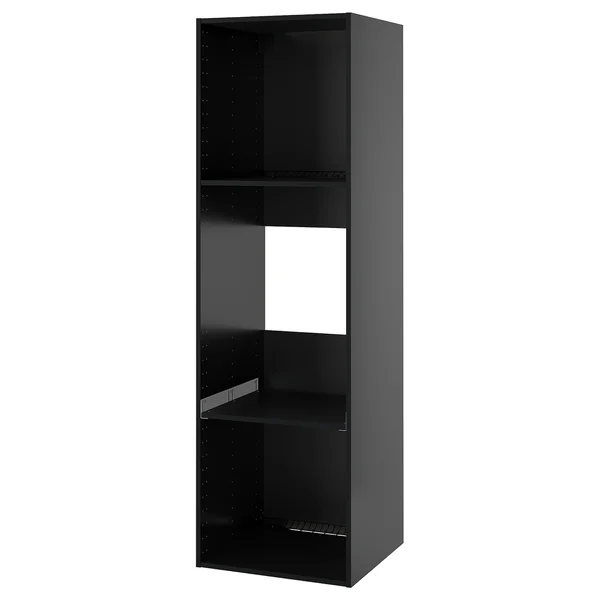 Visoki element za ugradne uređaje, Crnosiva, 60x60x200 cm