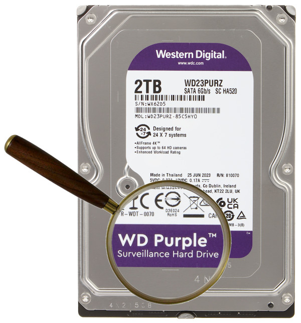 HDD 3.5 * 2TB WD23PURZ WD PURPLE 24/7 5400RPM 64MB SATA3