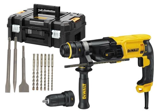 Elektro-pneumatski čekić DeWalt D25144KP, SDS-Plus + Set pribora