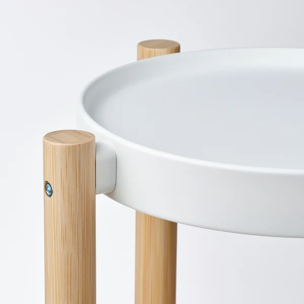 Stalak za cveće, bambus/bela, 36 cm