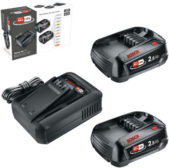 Bosch starter set 2 x akumulator 18V 2,5 Ah + punjač AL 18V-44 (1600A031T5)