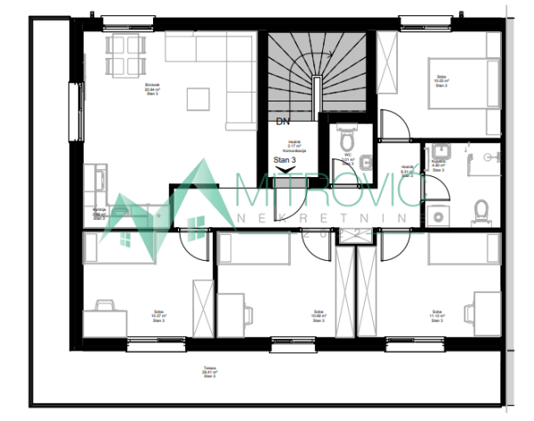 Petosoban stan na prodaju, 108m2, 166.200€