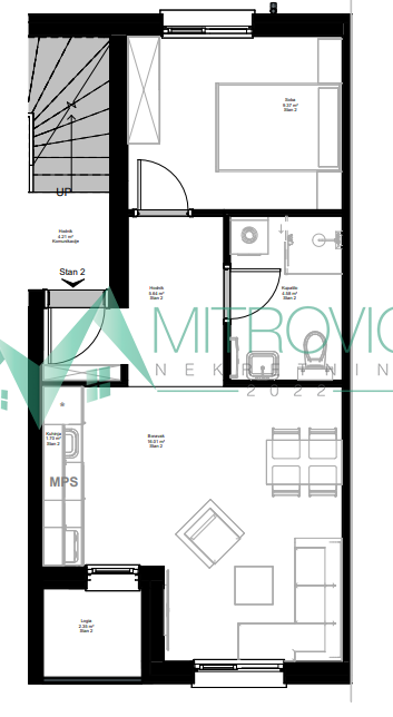 Dvosoban stan na prodaju, 38m2, 87.200€