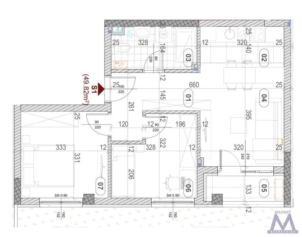 Dvoiposoban stan na prodaju, 50m2, 141.600€