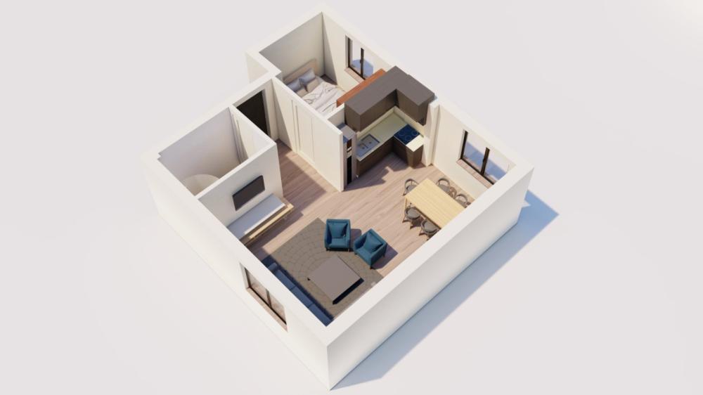 Jednoiposoban stan na prodaju, 42.10m2, 76.570€